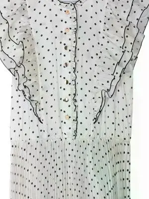 SELF-PORTRAIT Polka-dot Ruffled Midi Dress