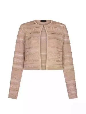 Liu Jo Openwork Knit Cardigan - Pink