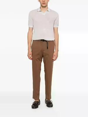 WHITE SAND Belted Trousers