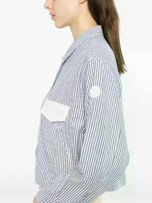 AGNES B. Striped Cropped Jacket