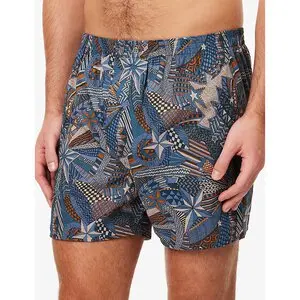 Derek Rose Ledbury Patterned Cotton Boxer Shorts