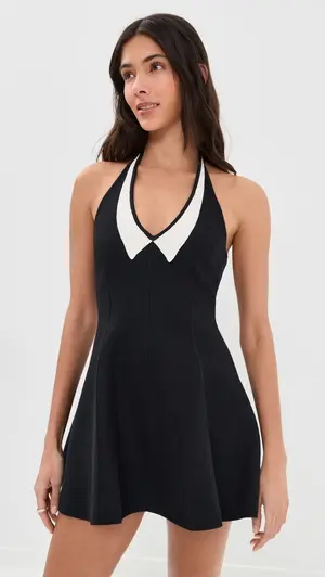 FLEUR DU MAL Sofia Collared Flare Dress