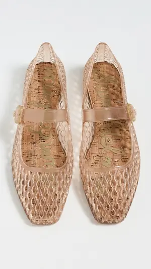 Sam Edelman Michaela Jelly Flats - Transparent Brown