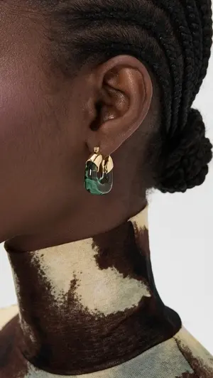 LIZZIE FORTUNATO Mini Organic Hoop Earrings