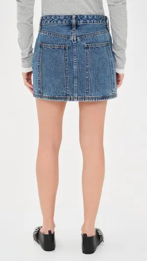 Still Here Holly Denim Skirt - Classic Blue