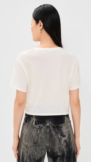 R13 Twisted Front Tee - Ecru