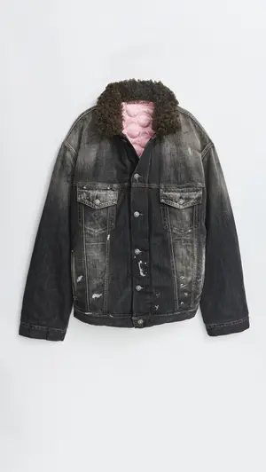 Acne Studios Lined Denim Jacket - Black