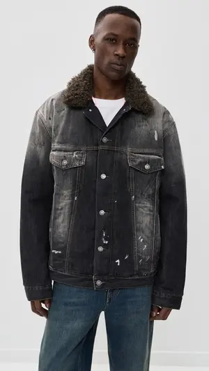 Acne Studios Lined Denim Jacket - Black