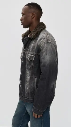 Acne Studios Lined Denim Jacket - Black