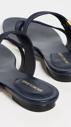 Veronica Beard Salva Dash Sandals - Navy