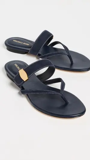 Veronica Beard Salva Dash Sandals - Navy