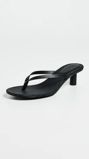 ST. AGNI Woven Thong Heels