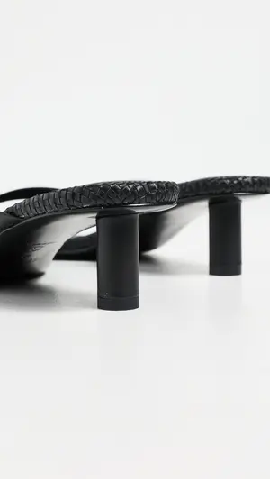ST. AGNI Woven Thong Heels
