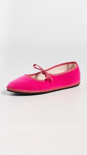 VIBI VENEZIA Brigitte Velvet Mary Janes Flats