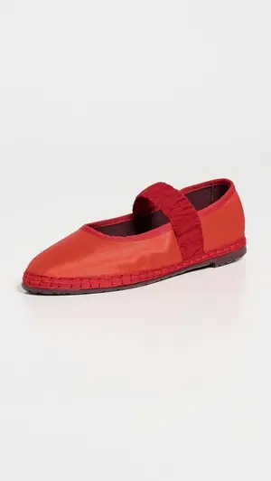 FLABELUS Mafalda Ruffle Flats - Red