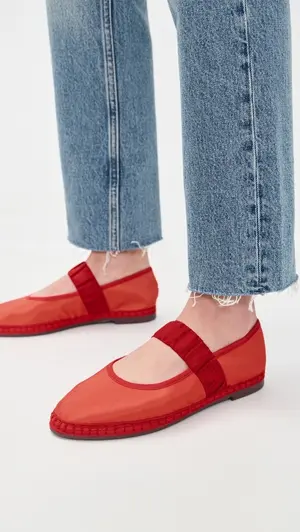 FLABELUS Mafalda Ruffle Flats - Red