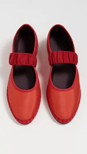 FLABELUS Mafalda Ruffle Flats - Red