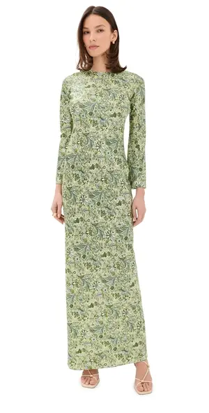 Veronica Beard Gemma Maxi Dress - Pistachio Multi
