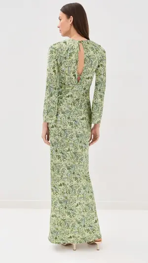 Veronica Beard Gemma Maxi Dress - Pistachio Multi