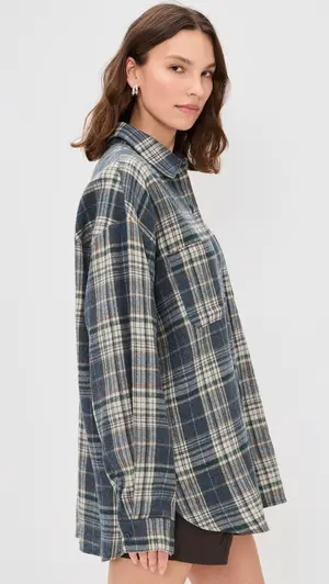 Lioness Plaid Shirt - Ash Plaid