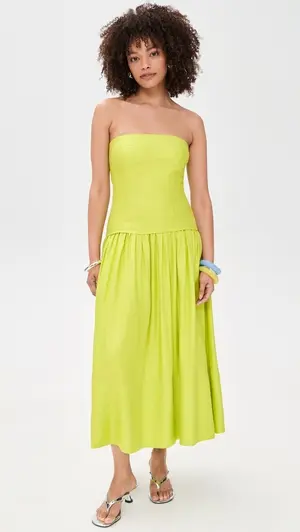 Hunter Bell Maren Strapless Midi Dress
