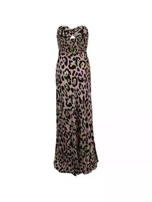 Essentiel Antwerp Animal-print Maxi Dress With Twist-knot Detail