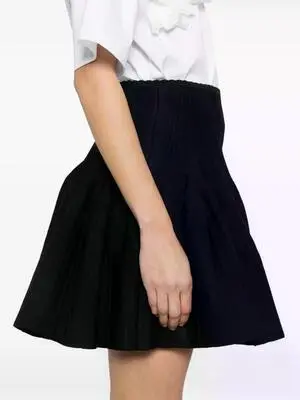 Sandro Mini Knit Godet Skirt