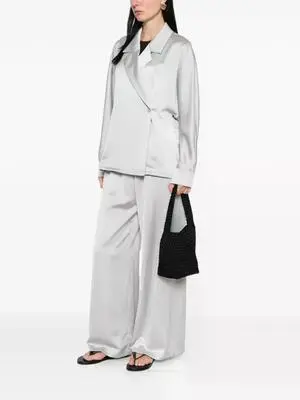 Imperial Elasticated-waistband Palazzo Pants - Grey