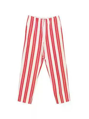 FORTE_FORTE Striped Drawstring Trousers - Red