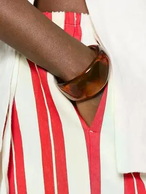 FORTE_FORTE Striped Drawstring Trousers - Red