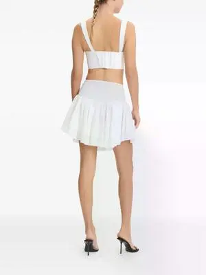 DONDE ESTEBAN Ruffled Mini Skirt - White