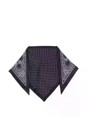 CENERE GB Paisley-print Bandana - Blue
