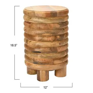 OLIVE GROVE Dossier Vintage End Table Or Stool