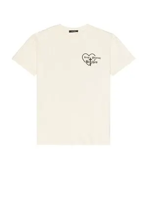 WILLY CHAVARRIA Keep Praying Bitches Easy Tee In Cream - Masa