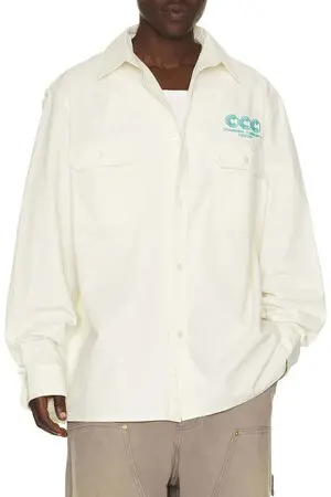 WILLY CHAVARRIA Corcoran Workshirt In Cream - Masa