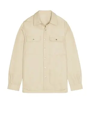 Rick Owens Outershirt In Cream - Sand