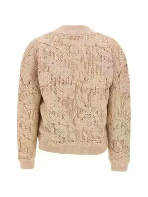 KANGRA Floral Embroidery Zip Bomber Jacket