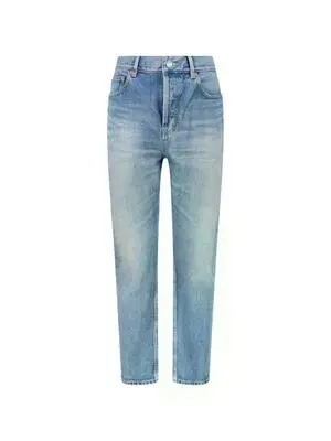 Saint Laurent Button Detailed Slim Jeans
