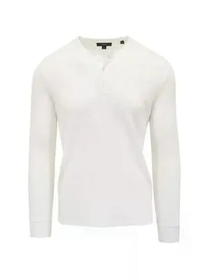 Vince Buttoned Long-sleeved Shirt - White