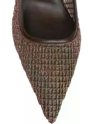 Brunello Cucinelli Monili-embellished Mesh Pumps