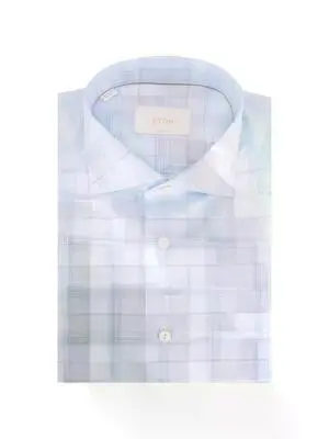 Eton Plaid Shirt - Blue