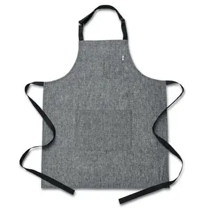 Solino Home Linen Apron 32 X 27 In For Dining Table - Black