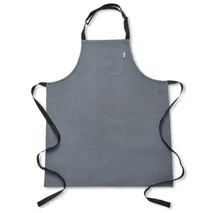 Solino Home Linen Apron 32 X 27 In For Dining Table - Grey/black