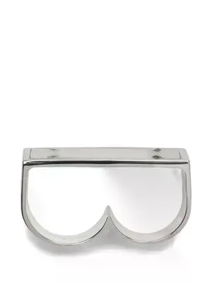 MAISON MARGIELA Four Stitches Double-signet Ring