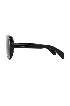 Moncler Sunsette Pilot Sunglasses - Black