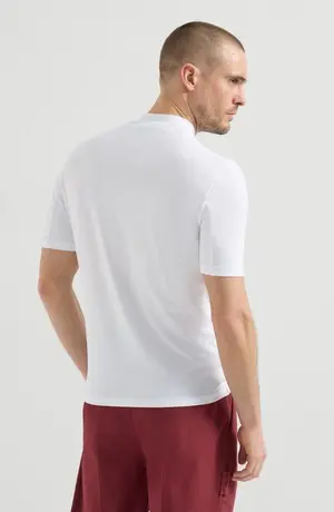 Brunello Cucinelli Piqué T-shirt With Logo - White