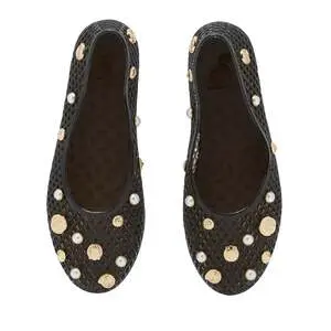 ANCIENT GREEK SANDALS Iro Jelly Ballerinas - Black