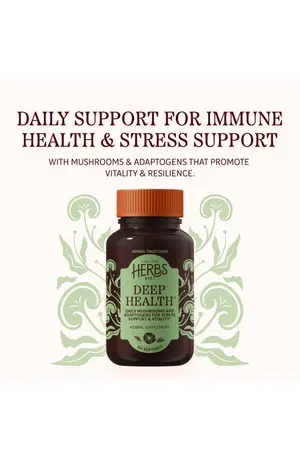 HERBS ETC. Deep Healthdaily Use Adaptogen Supplementaids Immune Health & Energywith Reishi Mushroom60 Softgels