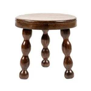 OLIVE GROVE Round Accent Table With Dowel Tri-pod Legs - Black
