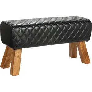 OLIVE GROVE Stitched Bench With Legs - Black